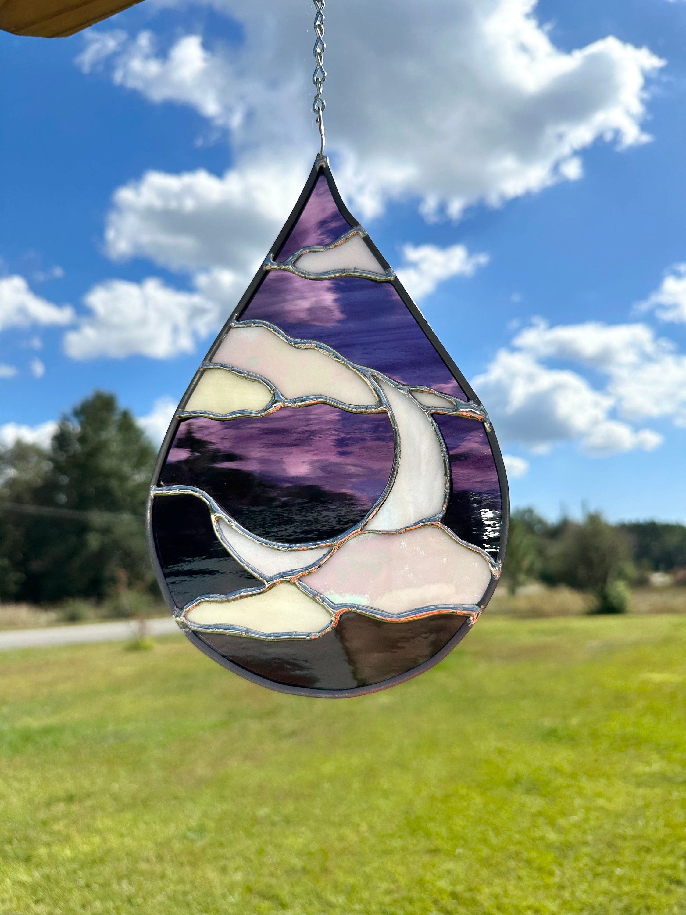 Teardrop Wispy Moon - Etsy