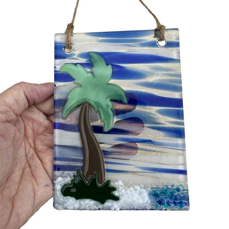 Fused Glass Beach Scene - Etsy