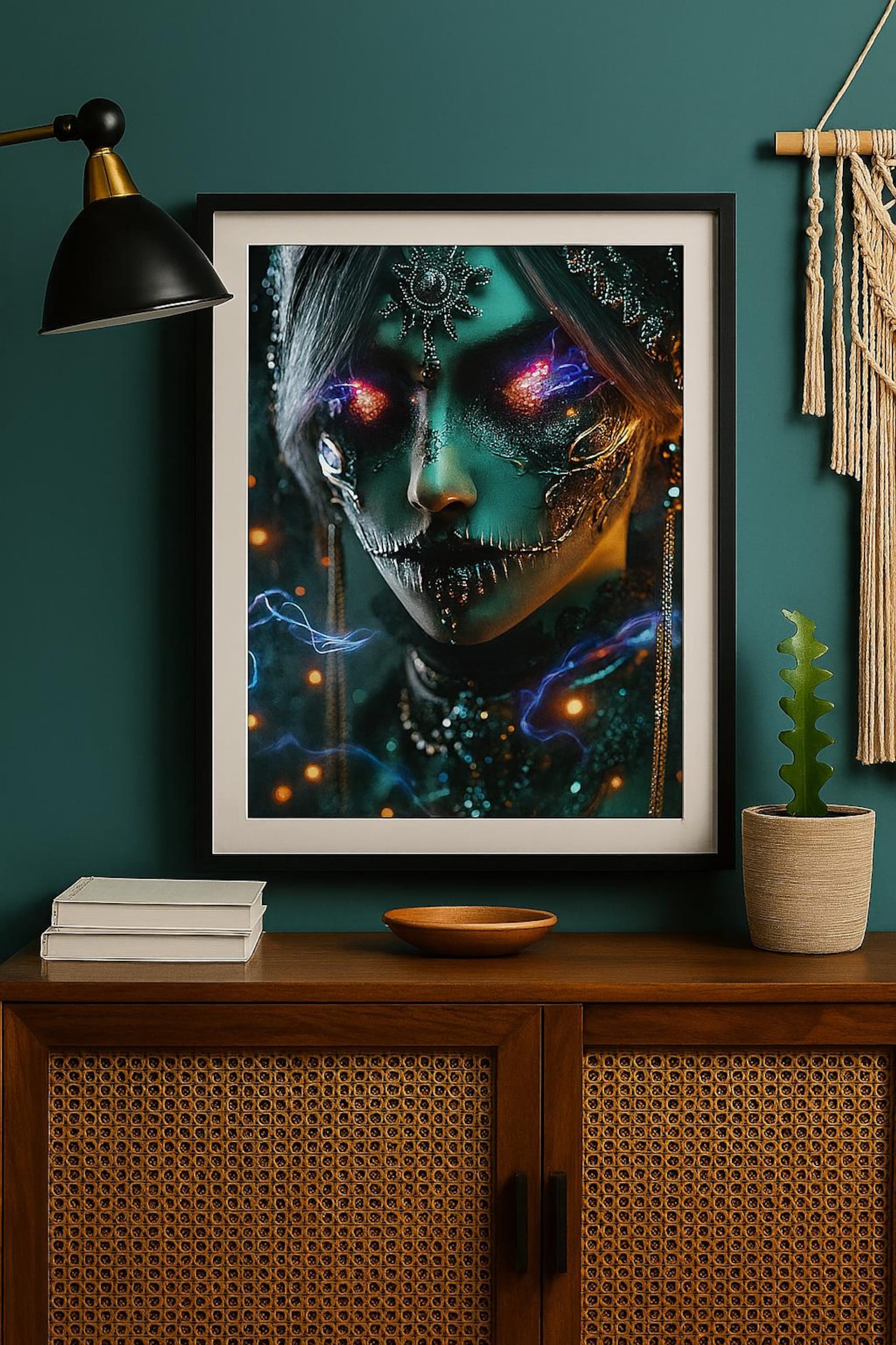 Stormborn Oracle Digital Art Print – Cyberpunk Gothic Fantasy Portrait ...