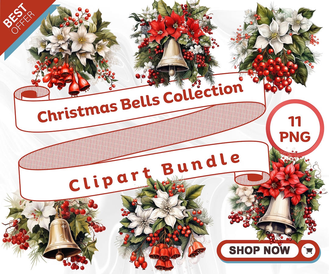 Christmas Bells PNG Clipart Winter Christmas Graphics - Etsy