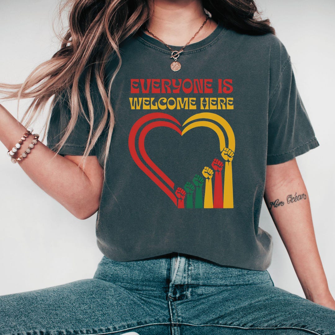 Chemise couleurs confort, tout le monde est le bienvenu ici, chemise ...