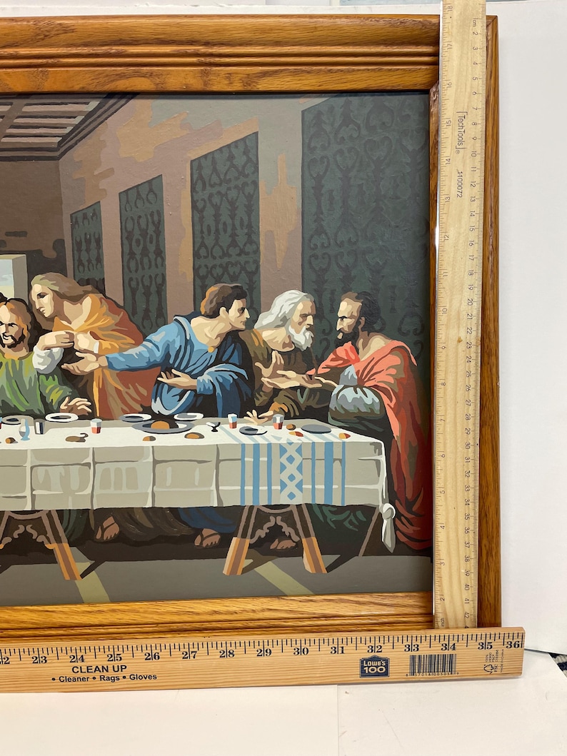 Vintage 'the Last Supper' Paint by Number Framed Painting - Etsy