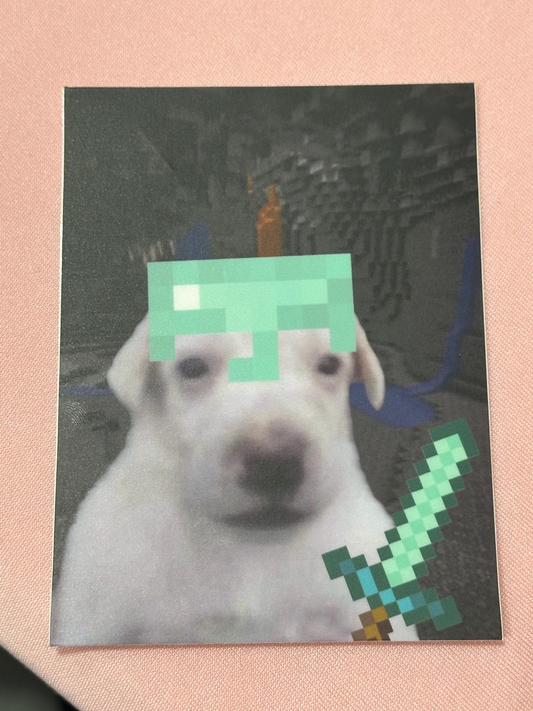 Minecraft Dog Diamond Armor Sticker - Etsy