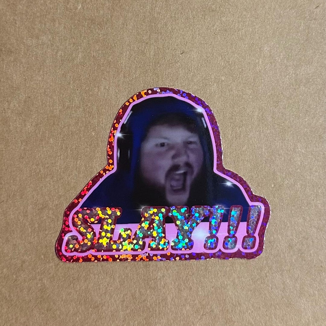 Caseoh Roblox Dress to Impress Slay Glitter Sticker - Etsy