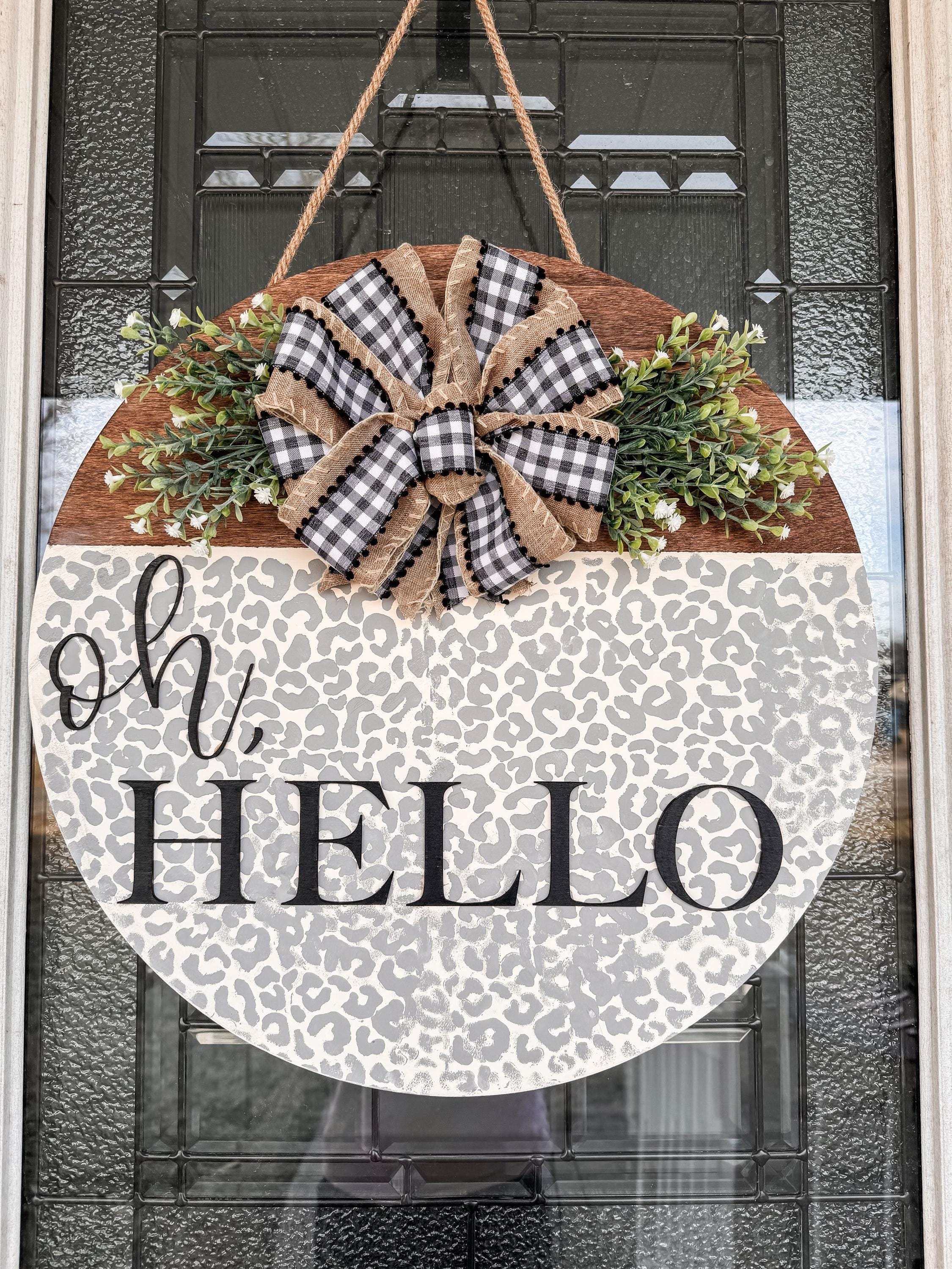 Oh Hello Door Sign | Welcome Door Sign | Hello Door Sign | Everyday ...