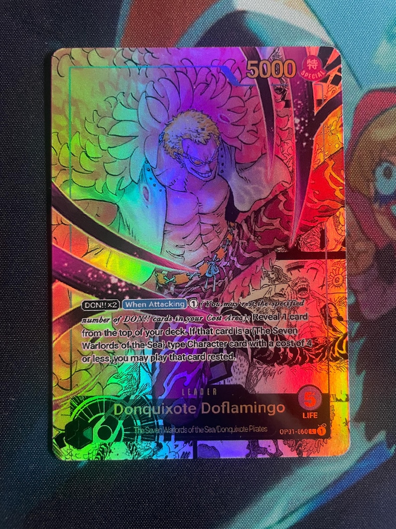 CUSTOM One Piece HOLO Donquixote Doflamingo Leader Card - Etsy