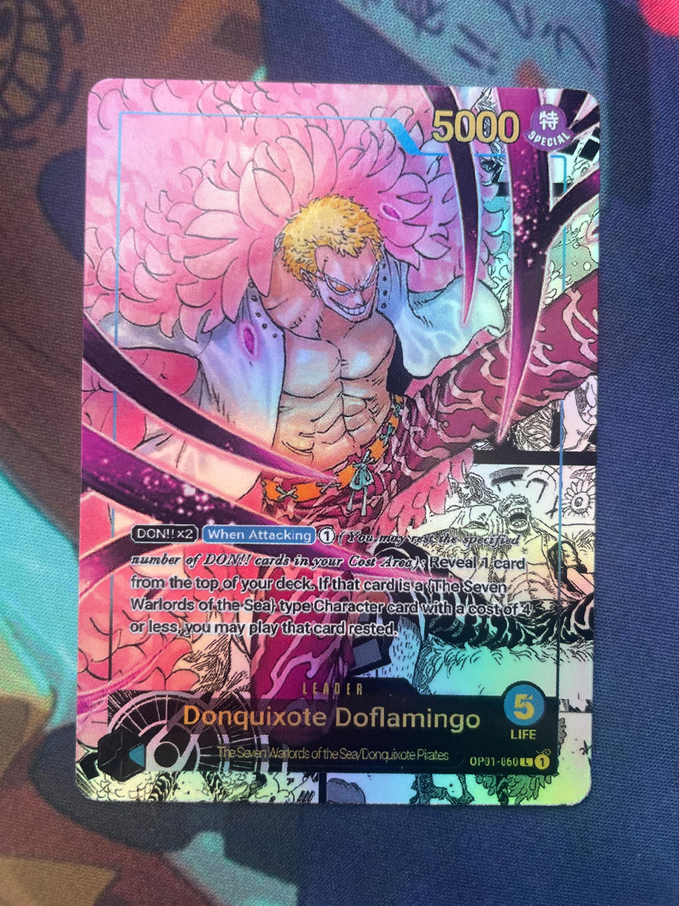 CUSTOM One Piece HOLO Donquixote Doflamingo Leader Card - Etsy