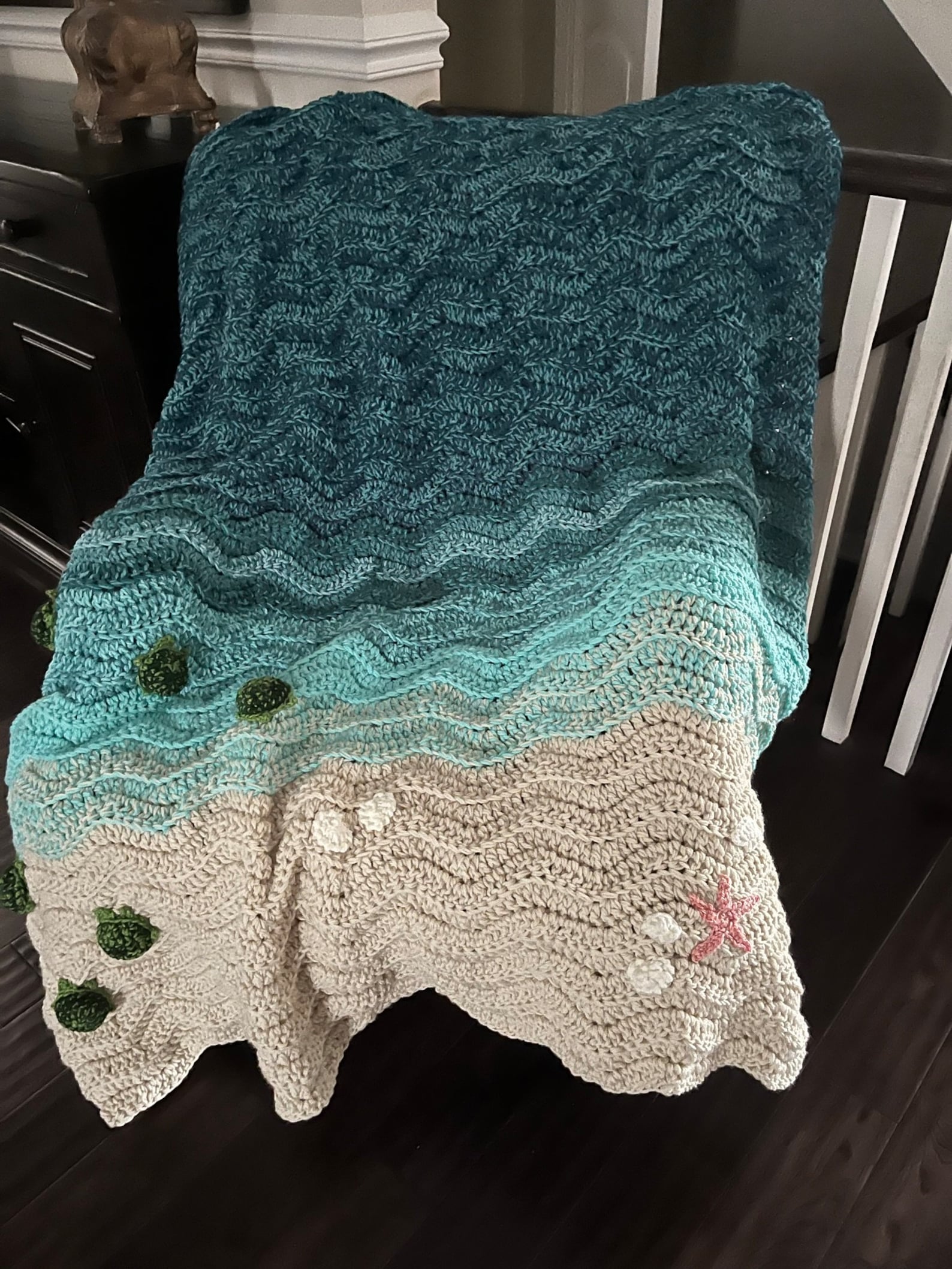 Sea Turtle Crochet Blanket Pattern, Ocean Afghan, Crochet Pattern ...