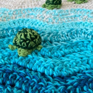 Sea Turtle Crochet Blanket Pattern, Ocean Afghan, Crochet Pattern ...