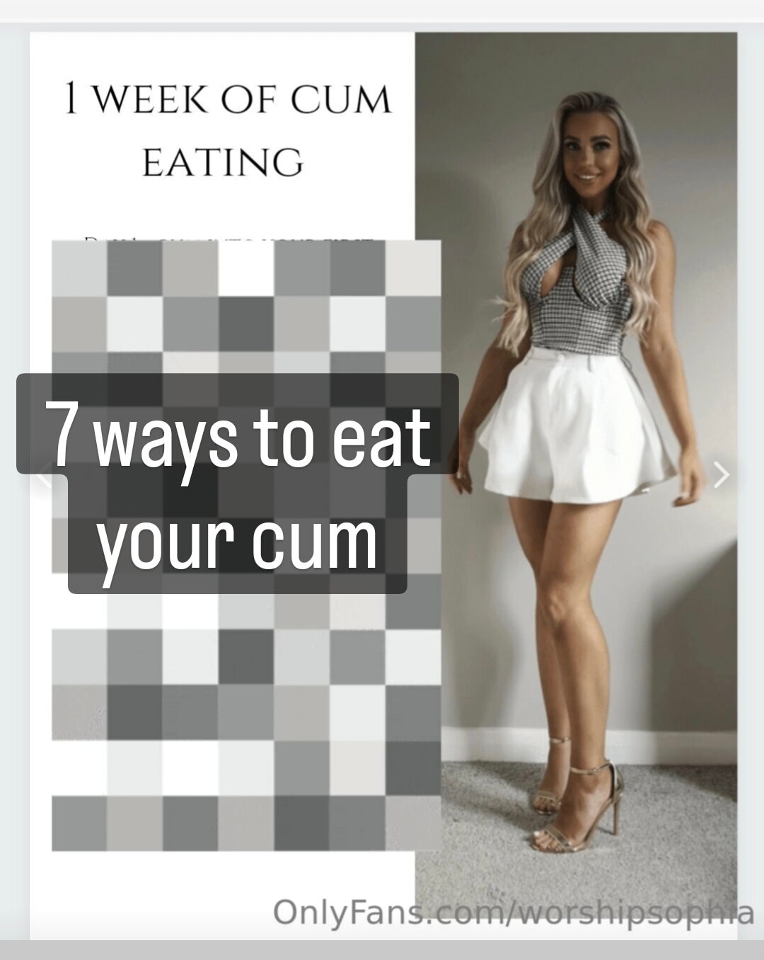 7 Ways to Eat Your Cum! Mistress Sophia Has a Full Week of Femdom CEI Tasks for You to Complete ...