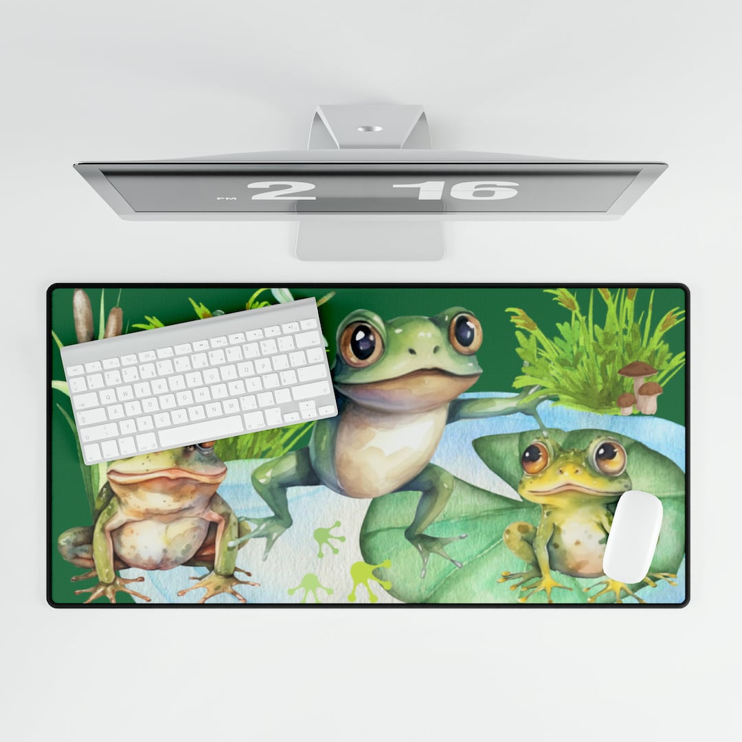 Desk Mats Playful Frogs 31.5" × 15.5" - Etsy
