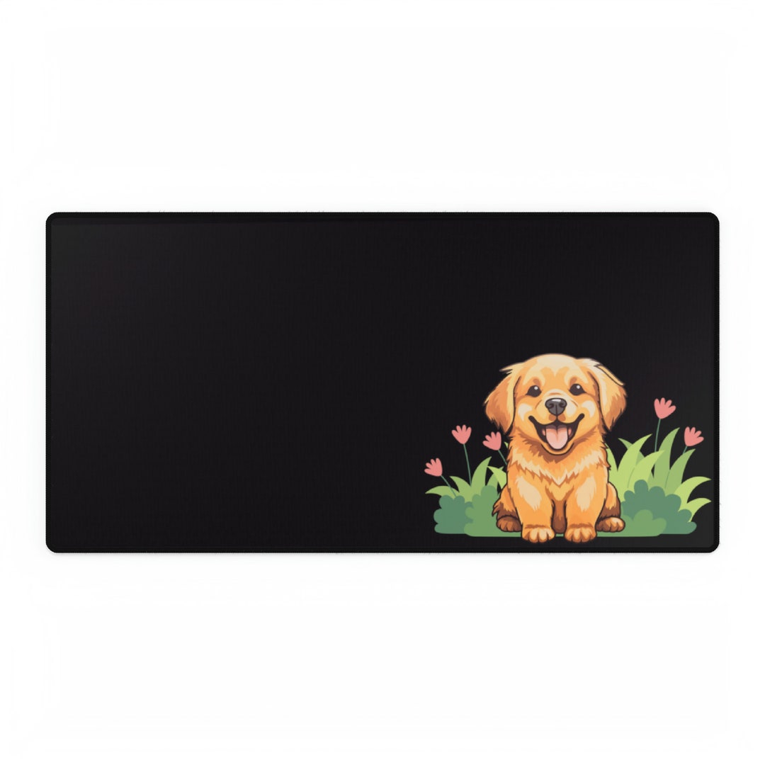 Desk Mat Desk Pad Cute Golden Retriever Labrador Dog Puppy Lover Gaming ...