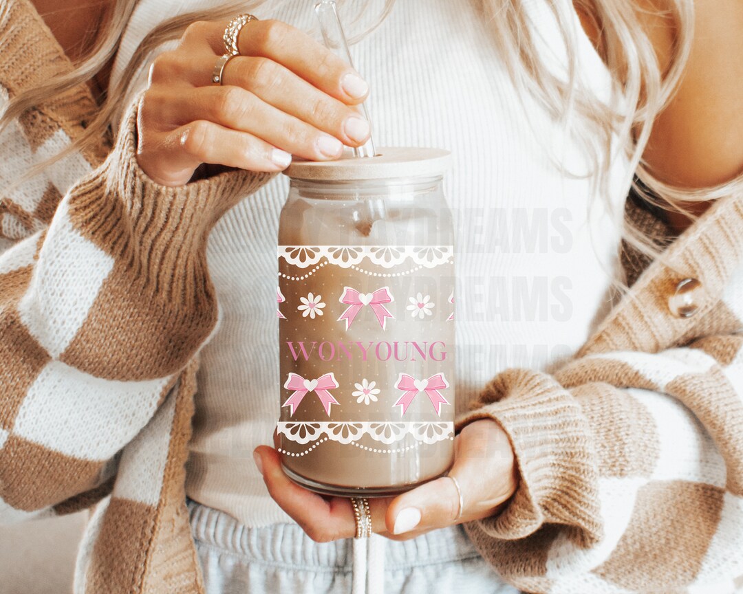 Ive Wonyoung Pink Kpop Aesthetic Glass Can, Dive, Coquette Aesthetic ...