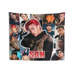 Ateez San Flag | Kpop Flag Banner | Atiny | Ateez Merch | Kpop Wall ...