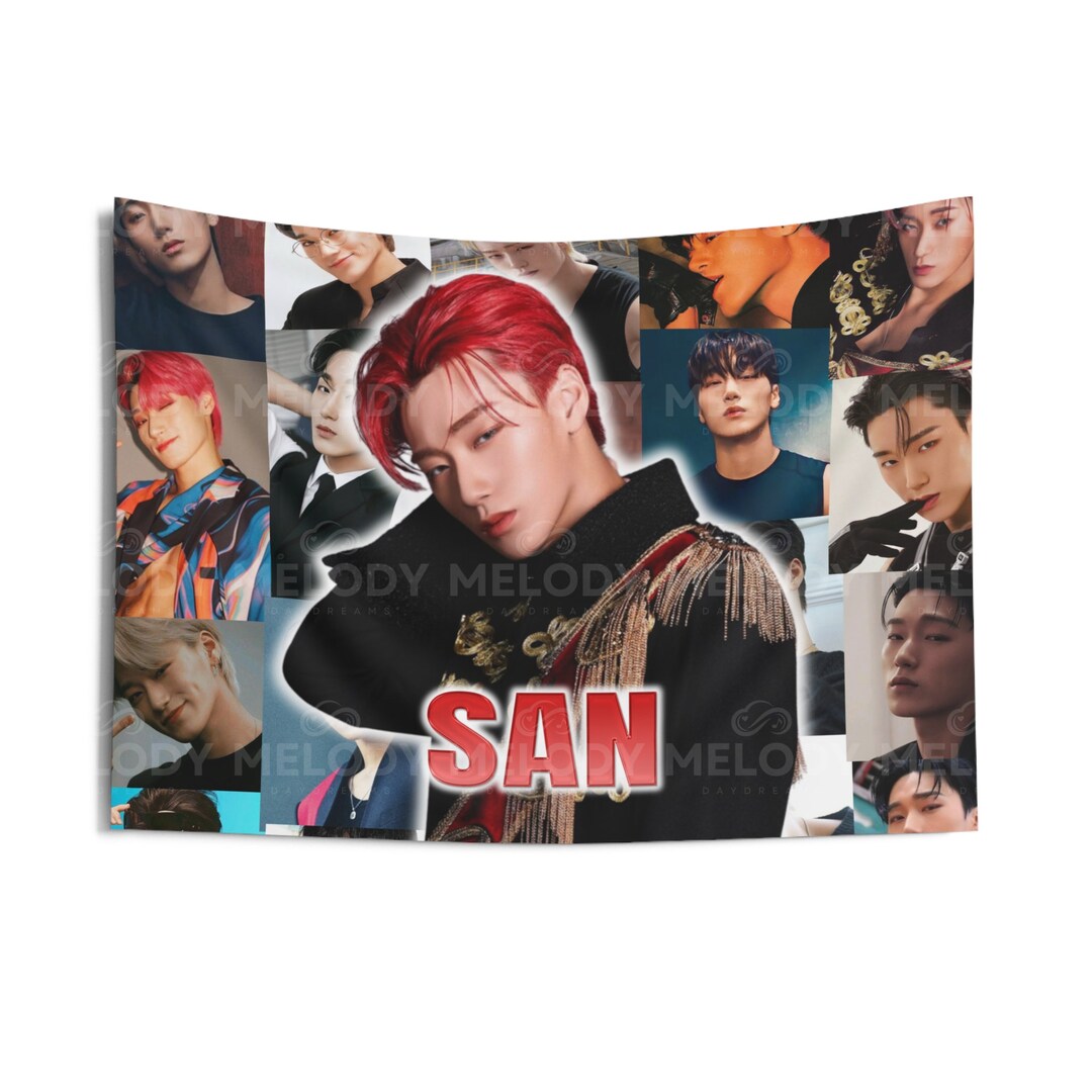 Ateez San Flag | Kpop Flag Banner | Atiny | Ateez Merch | Kpop Wall ...