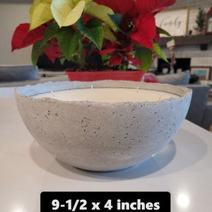 Handmade Concrete Candle: Luxury Coconut Wax Blend, 100% Made in the ...