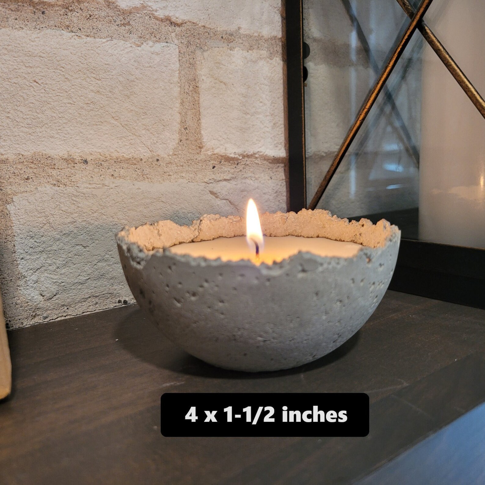Handmade Concrete Candle: Luxury Coconut Wax Blend, 100% Made in the ...