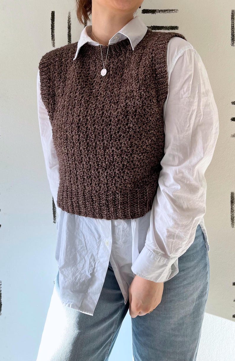 Crochet Pattern Vest "coffee Vest" in English, Dutch & German - Etsy