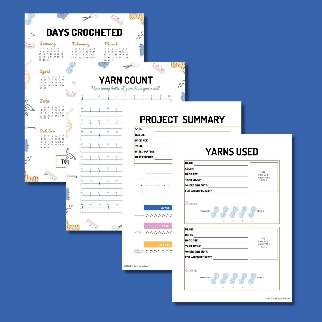 CROCHET PLANNER - 9 Pages | Digital Download PDF A4 - Etsy