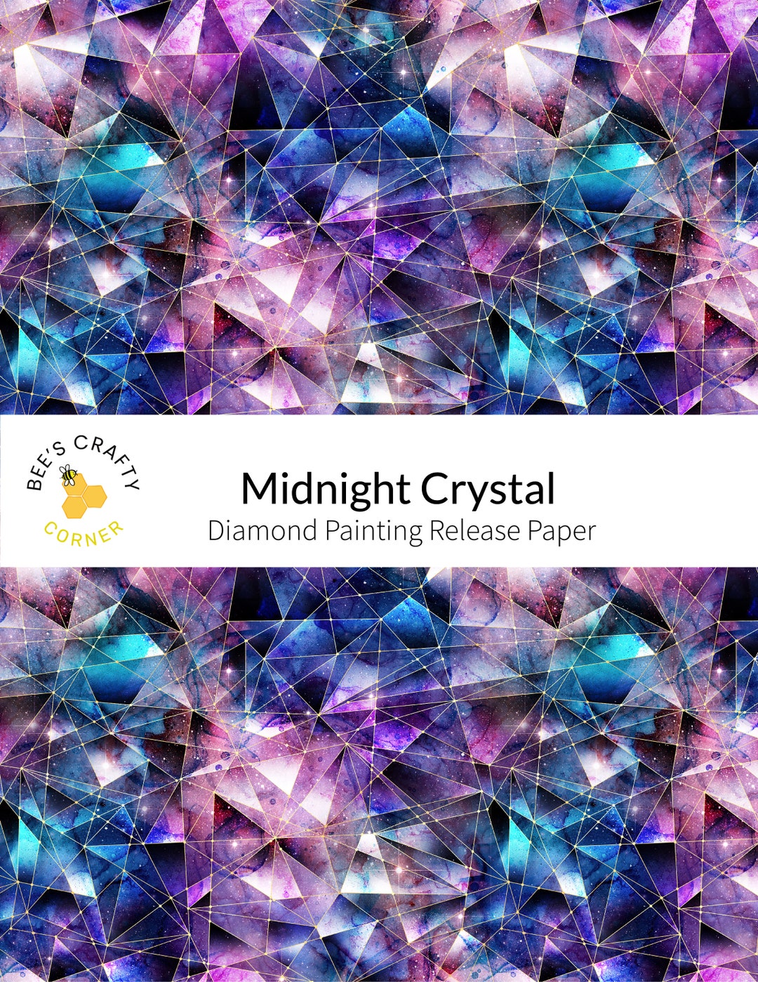 Midnight Crystal - Reusable Patterned Diamond Painting Release Paper - Etsy