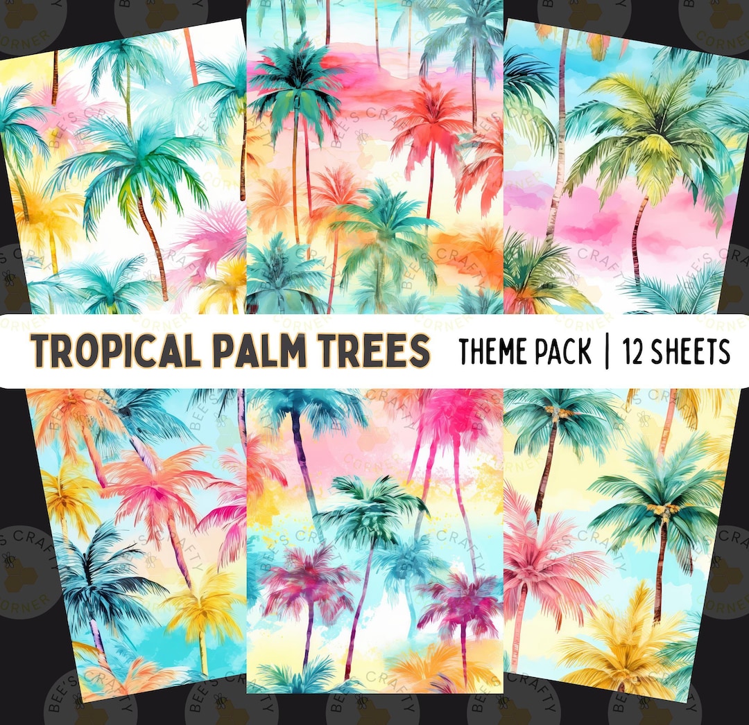 Tropical Palm Trees - Release Paper for Diamond Painting - Etsy