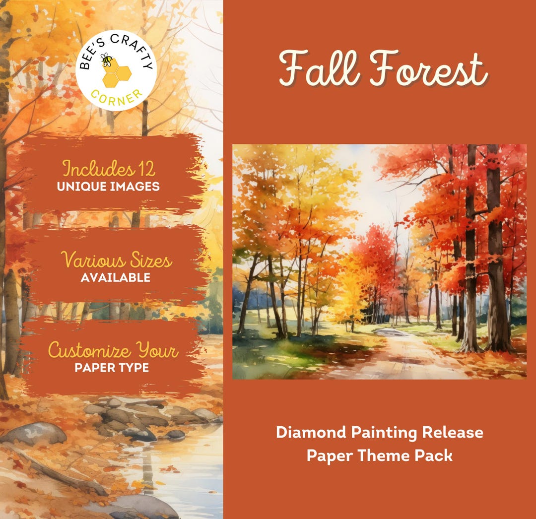 Fall Forest - Theme Pack Reusable Diamond Painting Release Paper - Etsy