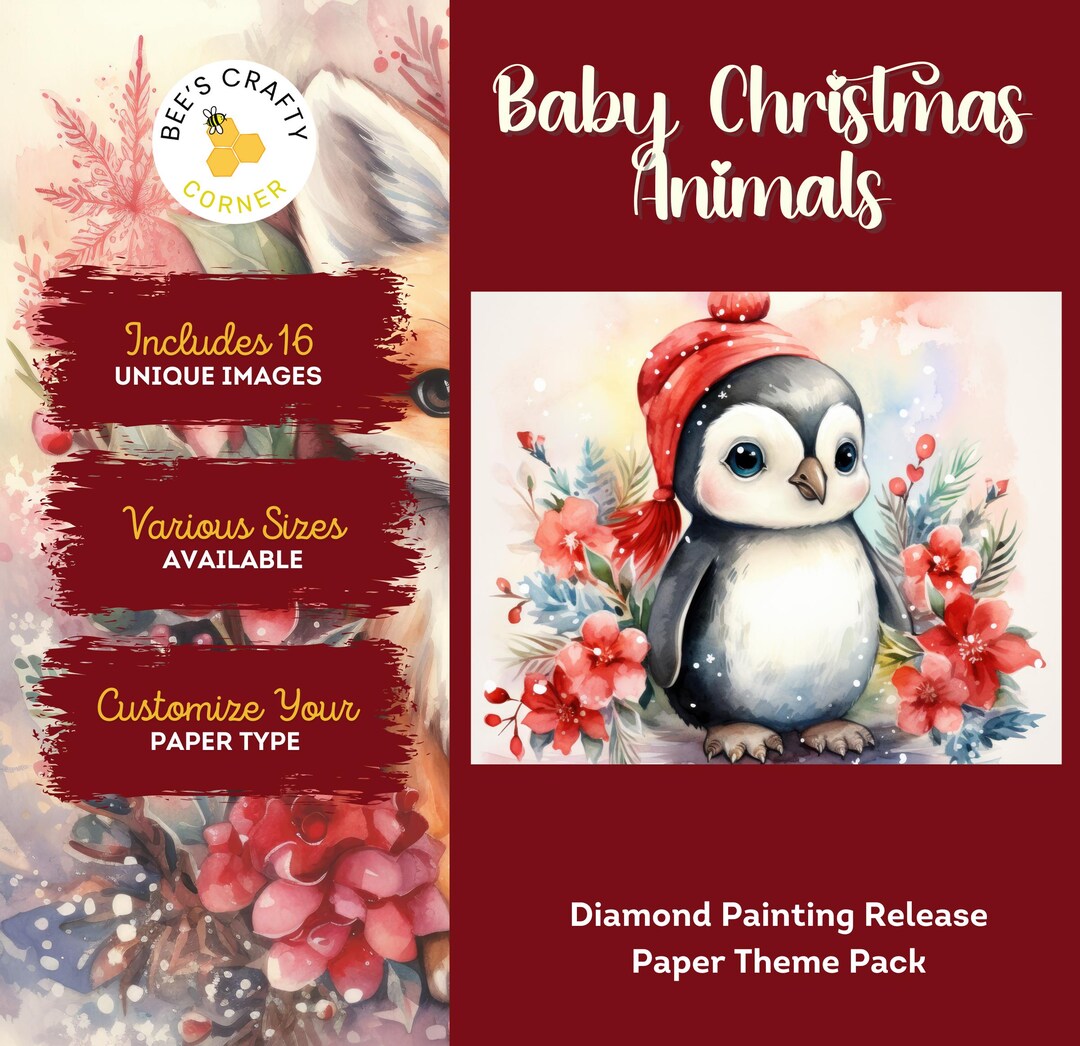 RELEASE PAPER | Christmas Baby Animals - Theme Pack Reusable Diamond ...