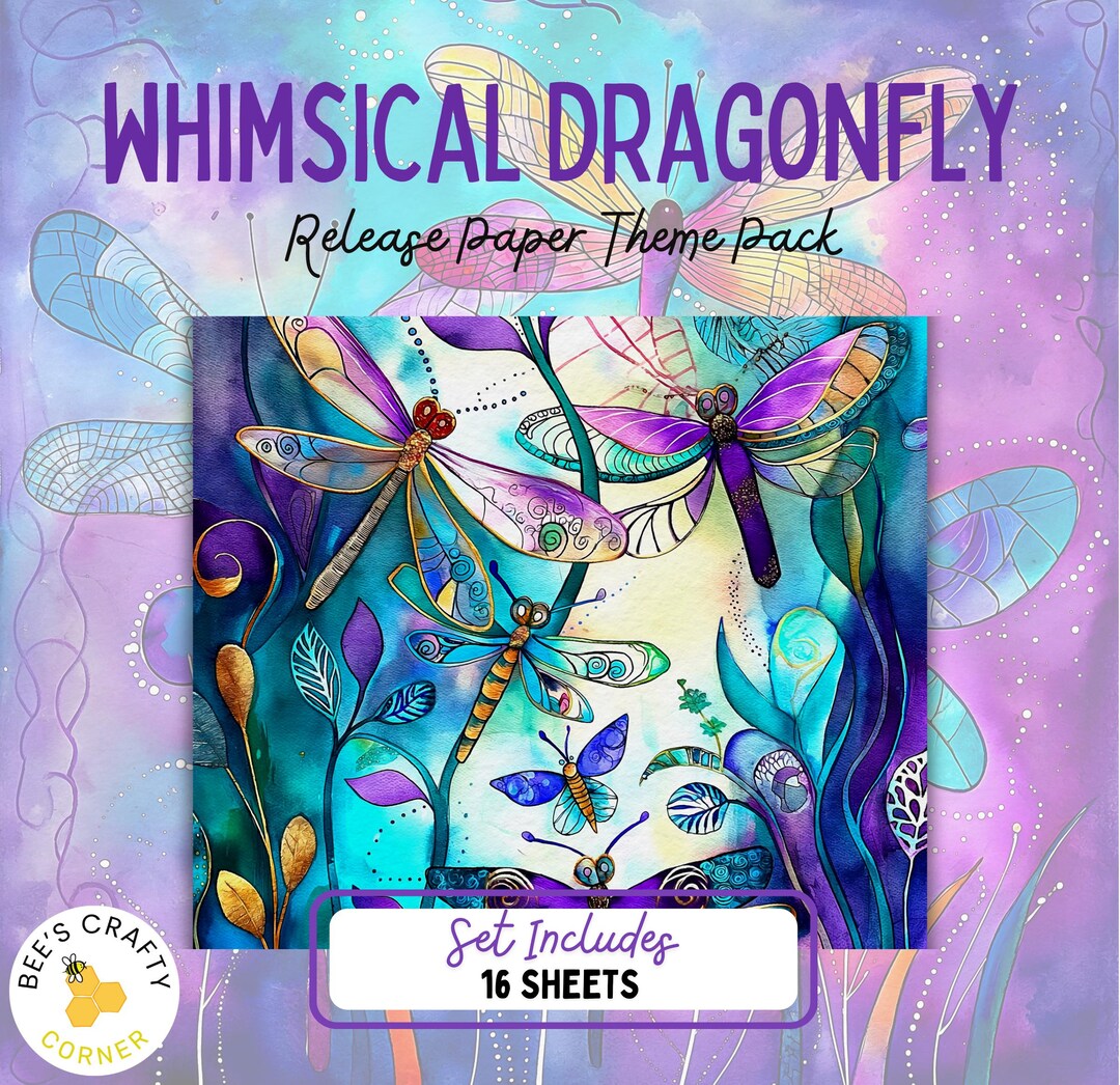 RELEASE PAPER | Whimsical Dragonfly - Theme Pack Reusable Diamond ...