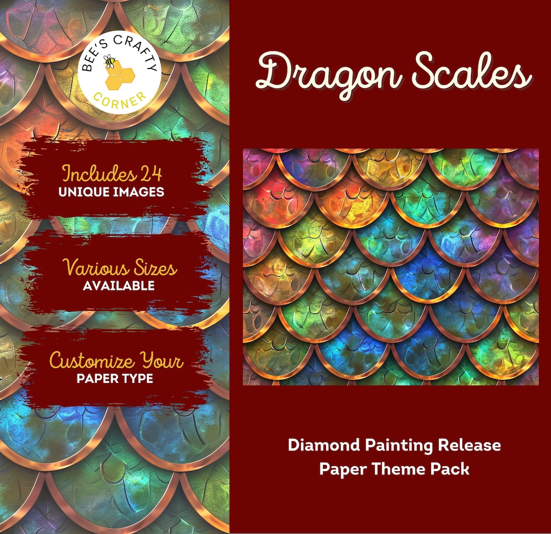 Dragon Scales - Theme Pack Reusable Diamond Painting Release Paper - Etsy