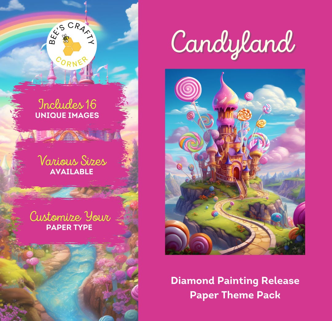 RELEASE PAPER | Candyland - Theme Pack Reusable Diamond Painting ...