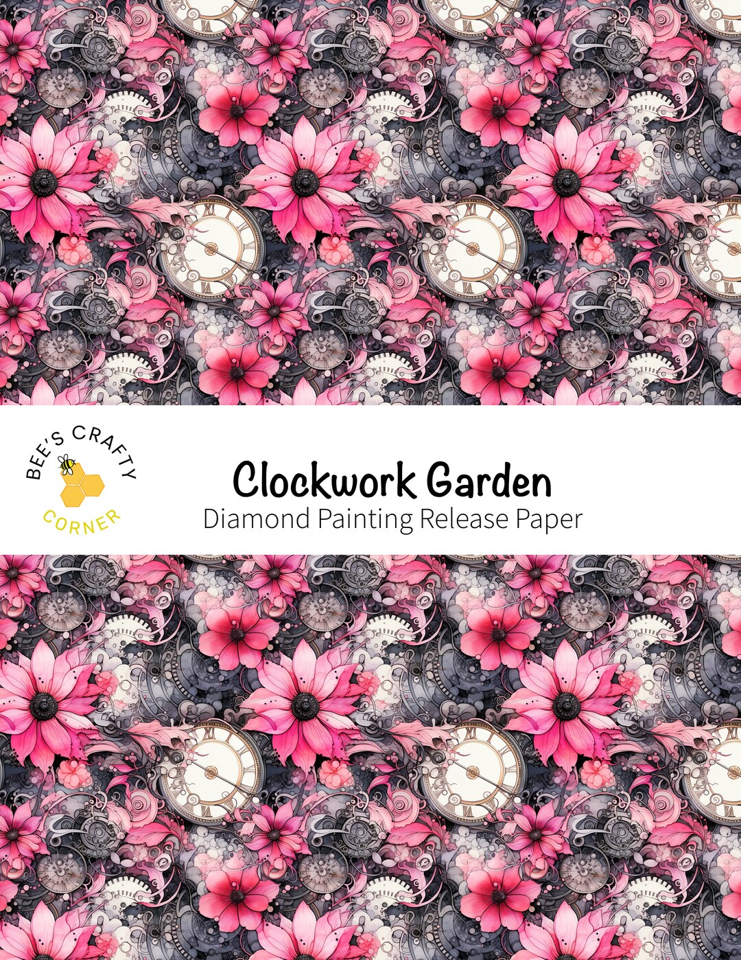 RELEASE PAPER | Clockwork Garden - Reusable Patterned Diamond Painting ...
