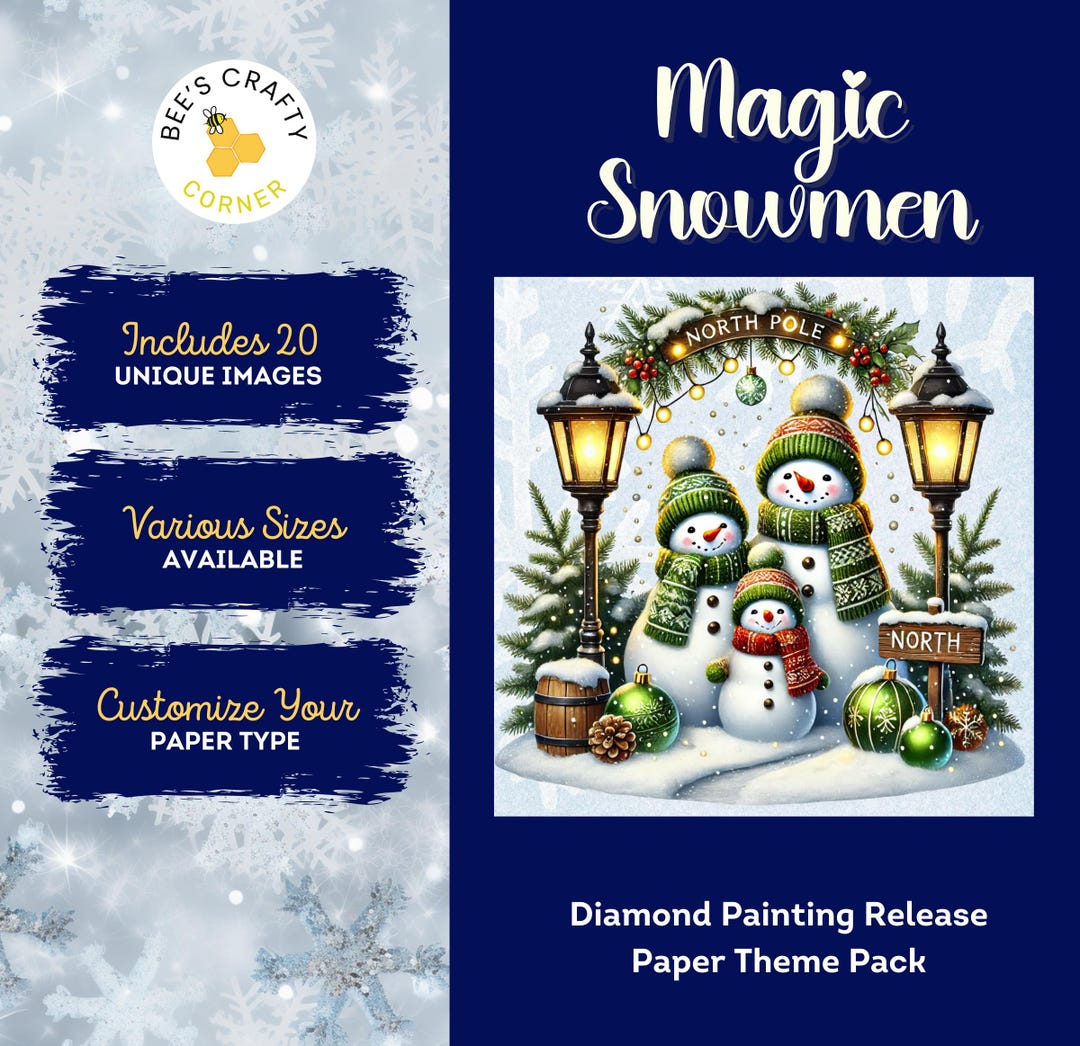 Magic Snowmen - Release Paper for Diamond Painting - Etsy