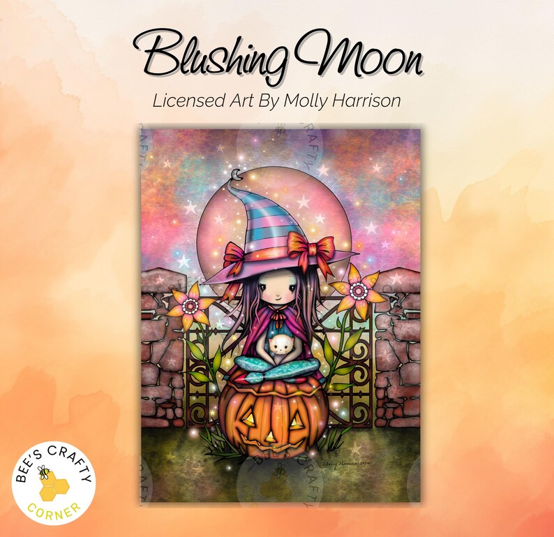 Blushing Moon by Molly Harrison - Licensed Release Papers - Etsy