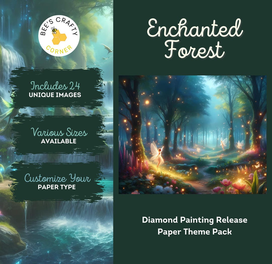 RELEASE PAPER | Enchanted Forest - Theme Pack Reusable Diamond Painting Release Paper - Etsy
