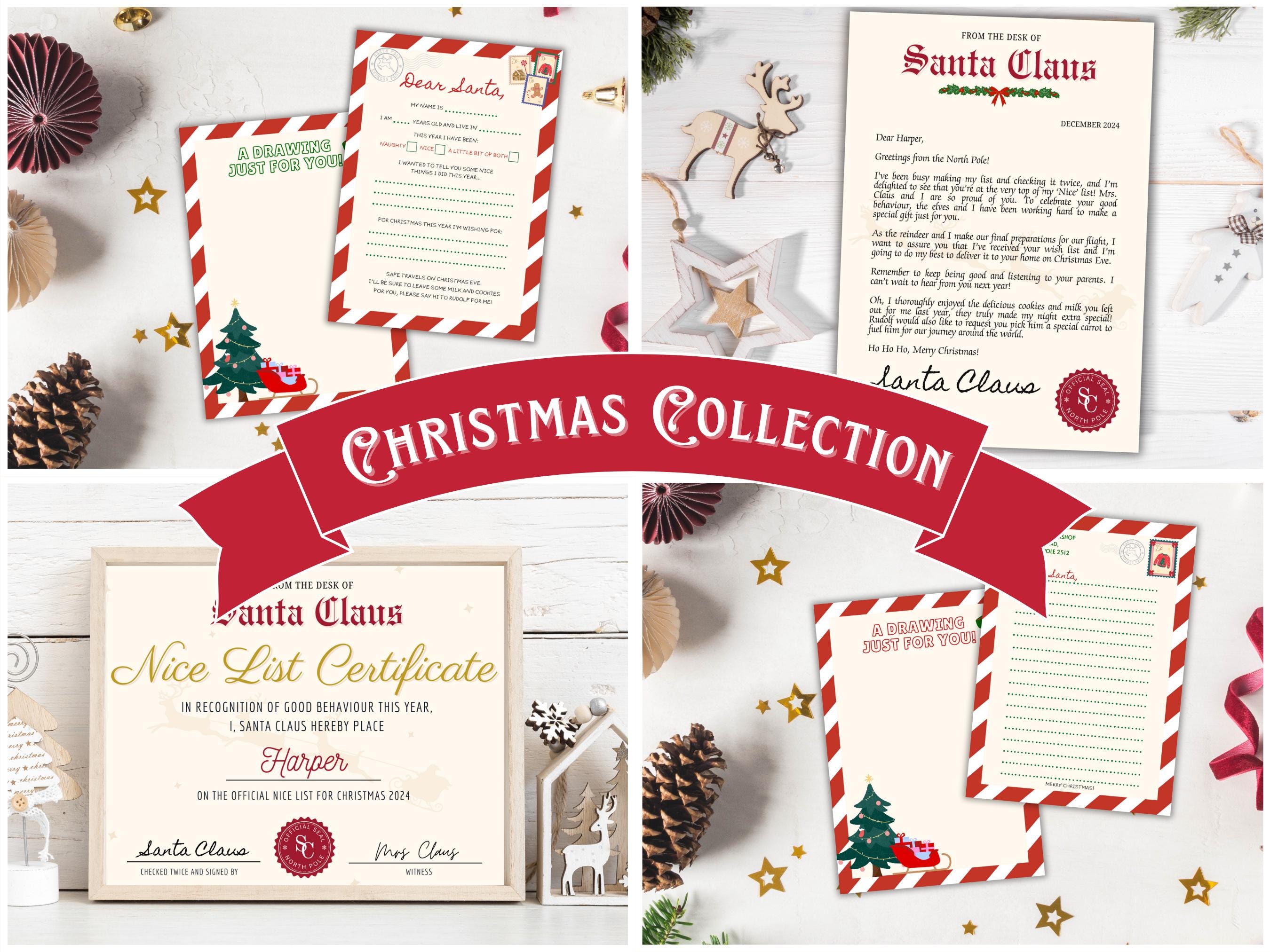 Editable Santa Letters Bundle | Letter From Santa | Nice List ...