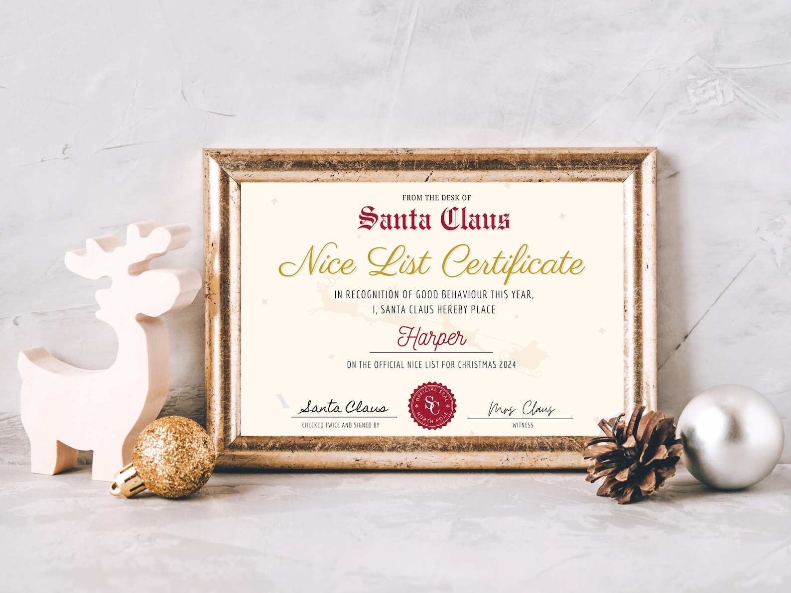 Editable Santa Letter Bundle Letter From Santa Nice List Certificate ...