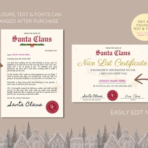 Editable Santa Letters Bundle | Letter From Santa | Nice List ...