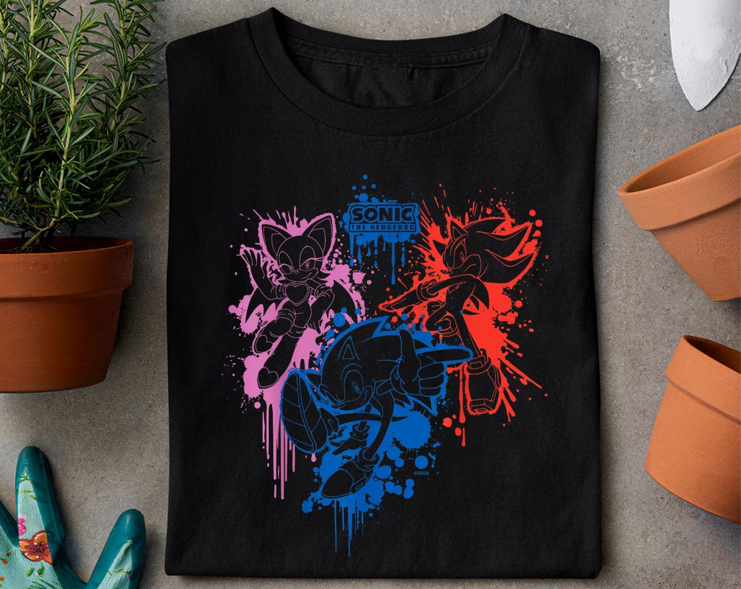 Sonic the Hedgehog Birthday Epic Sonic Spray Paint Shirt, Birthday ...