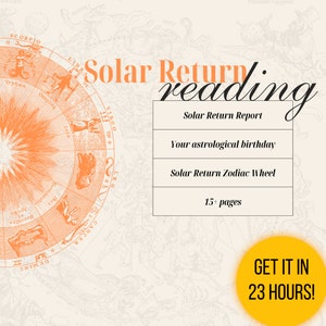 Solar Return Chart - Your Astrological Birthday! - Etsy
