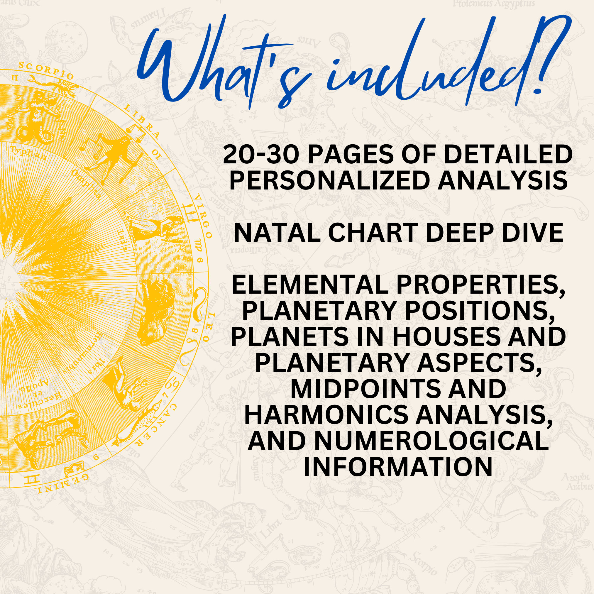 Natal Chart Report + Harmonic Highlights Report + Major Life Theme ...