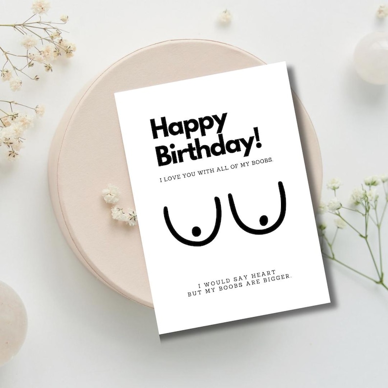 Rude Birthday Greeting Cards Funny Dirty Card Digital Download Printable Boy Friend Best Husband ...