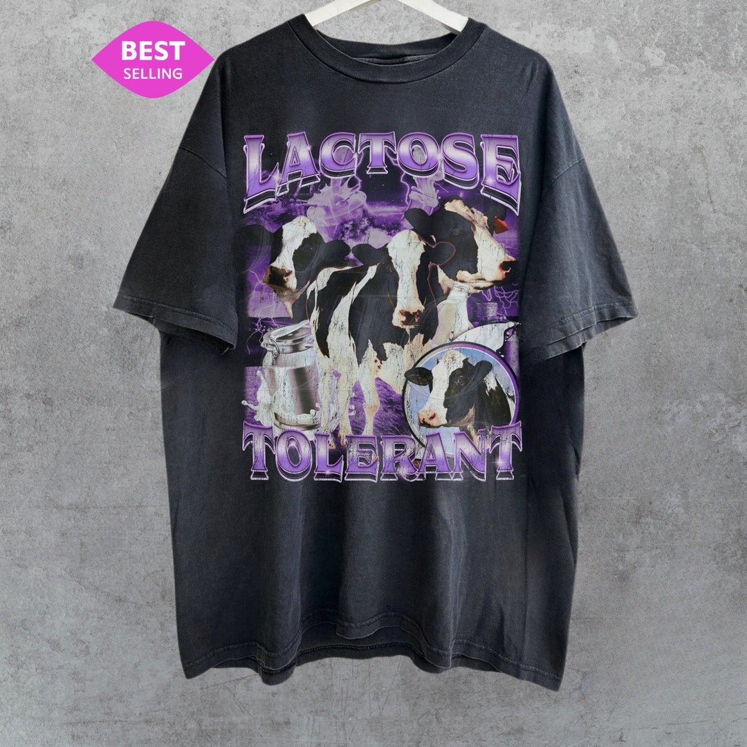 Lactose Vintage Bootleg T-shirt, Retro Milk 90s Funny Graphic Shirt ...