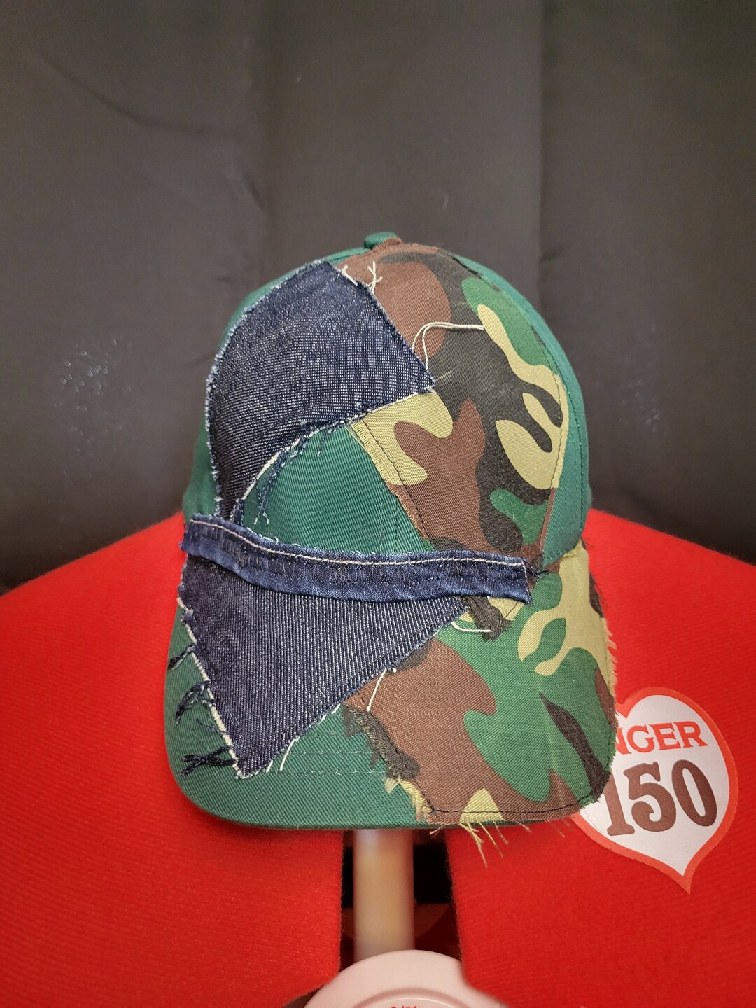Baseball Cap, Trucker Hat, Repurposed Hat, Upcycled Hat, Patchwork Hat ...