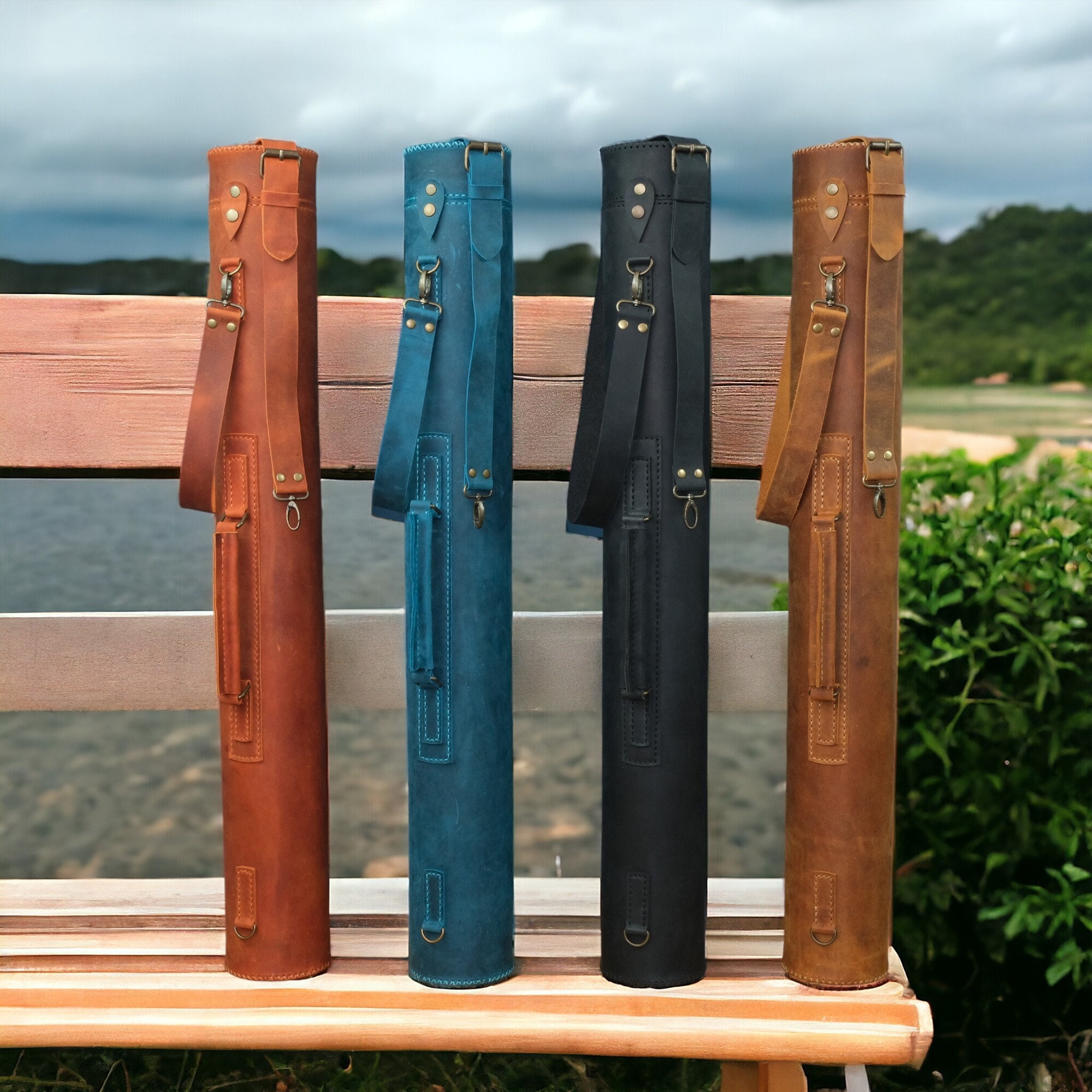 Handmade Leather Project Tube, Leather Map and Poster Tube - Etsy