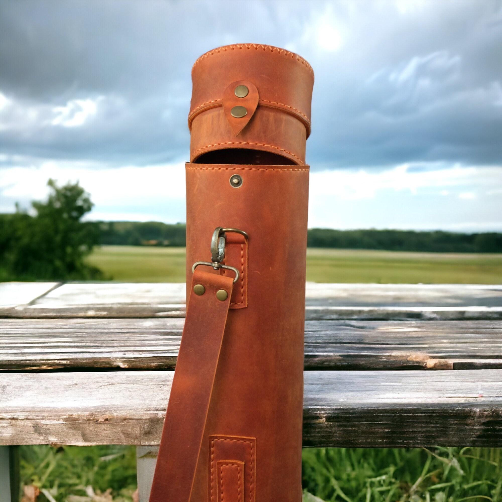 Handmade Leather Project Tube, Leather Map and Poster Tube - Etsy