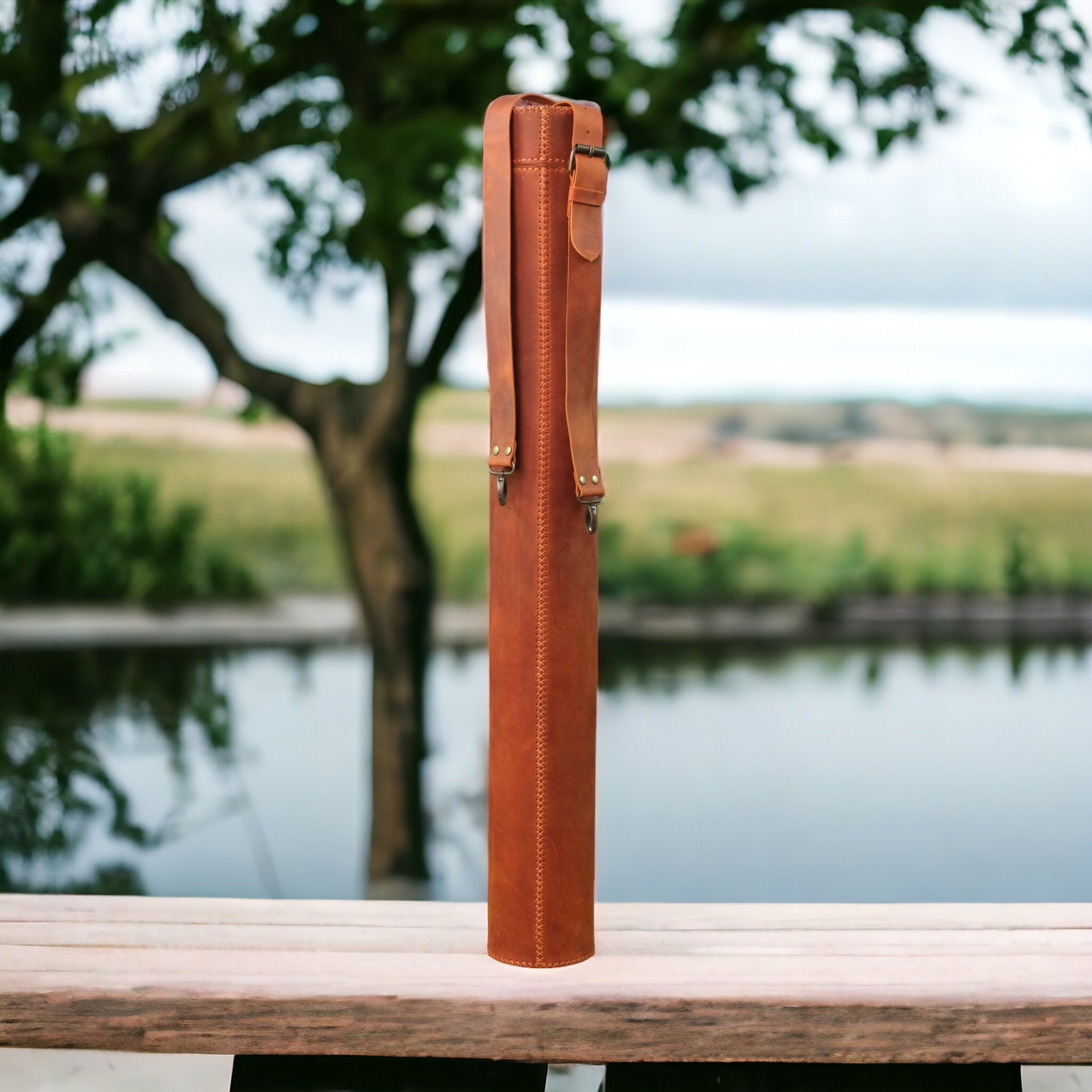 Handmade Leather Project Tube, Leather Map and Poster Tube - Etsy