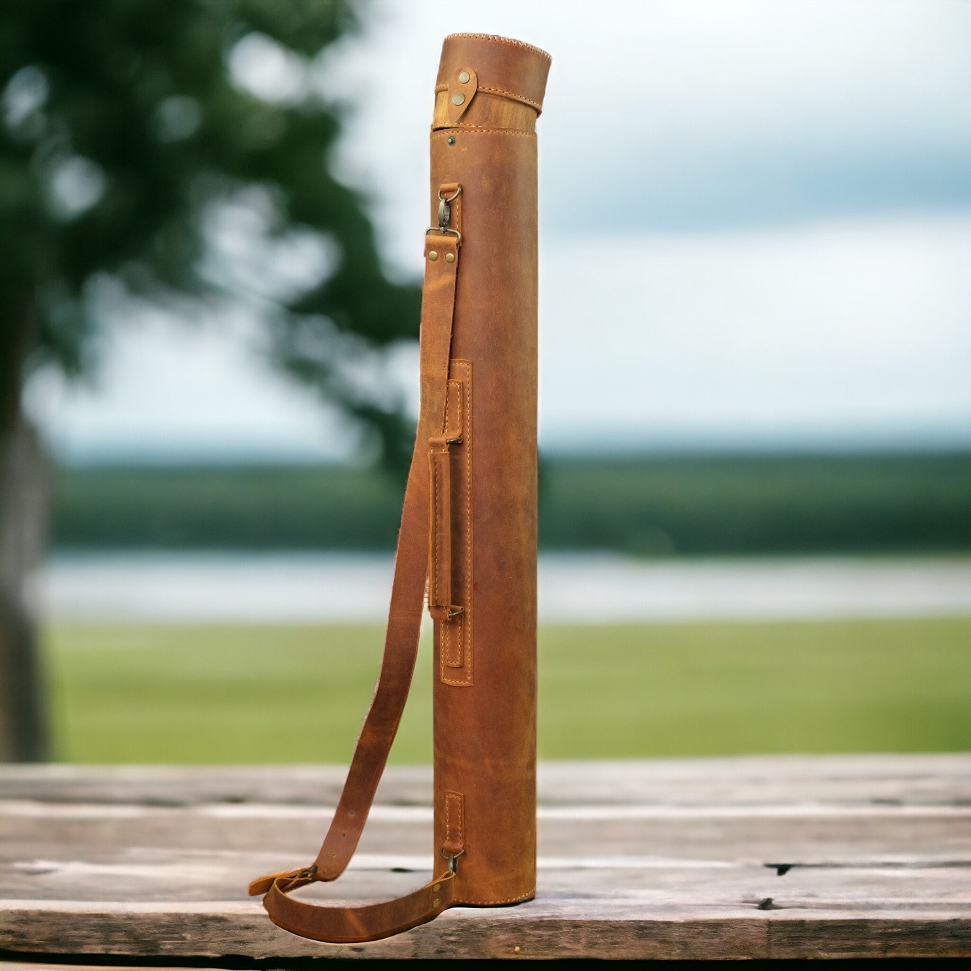 Handmade Leather Project Tube, Leather Map and Poster Tube - Etsy