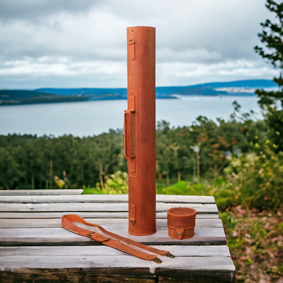 Handmade Leather Project Tube, Leather Map and Poster Tube - Etsy