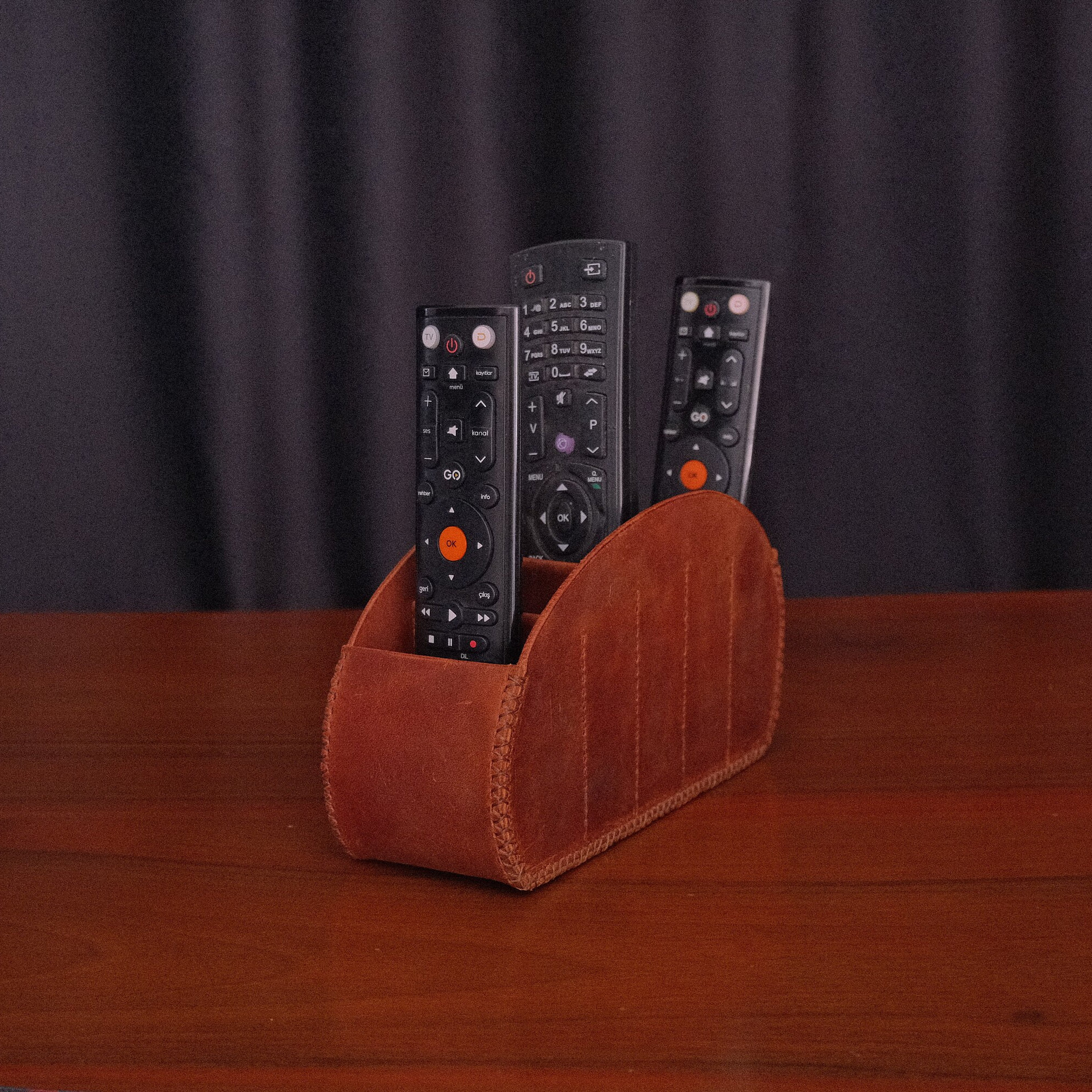 Handmade Leather Remote Caddy - Etsy