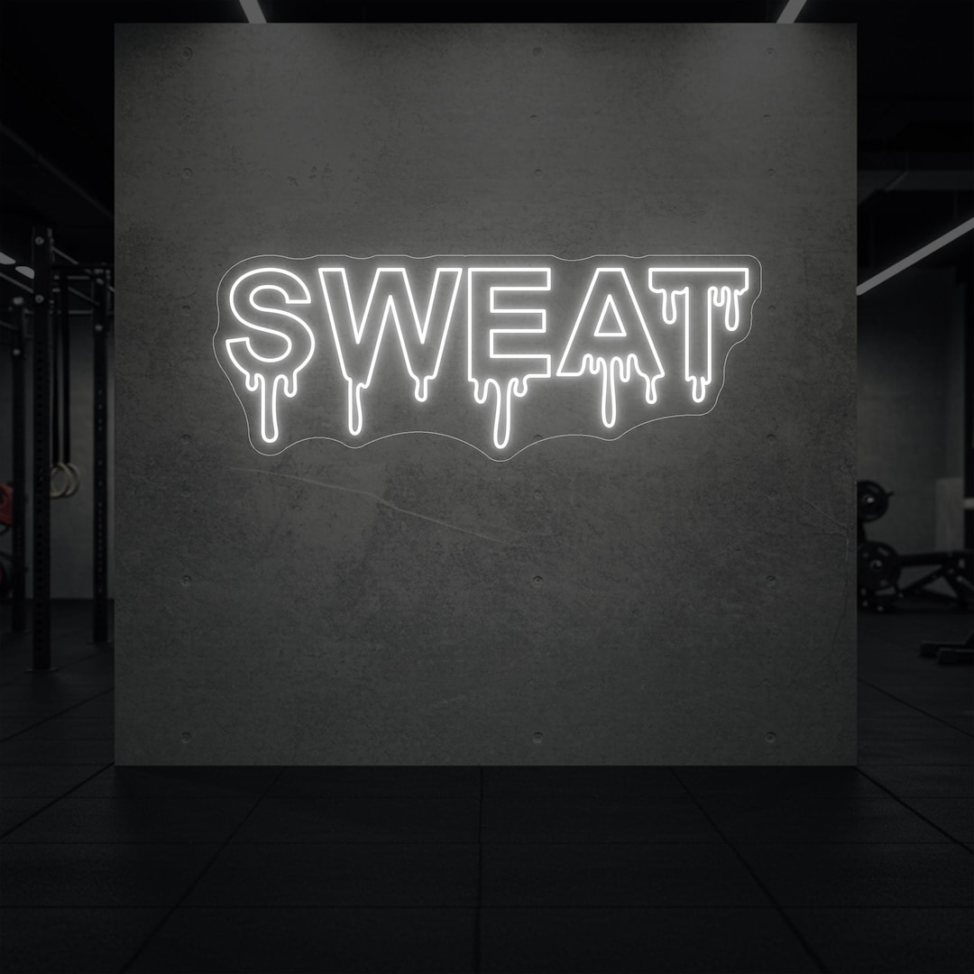 Sweat Drip Effect Neon Sign – Gym LED Wall Art - Etsy